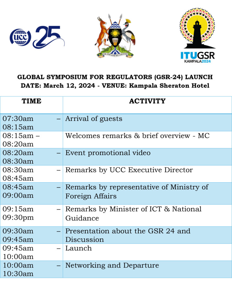 Global Symposium for Regulators (GSR-24) Hosting Launch Program – 12th ...